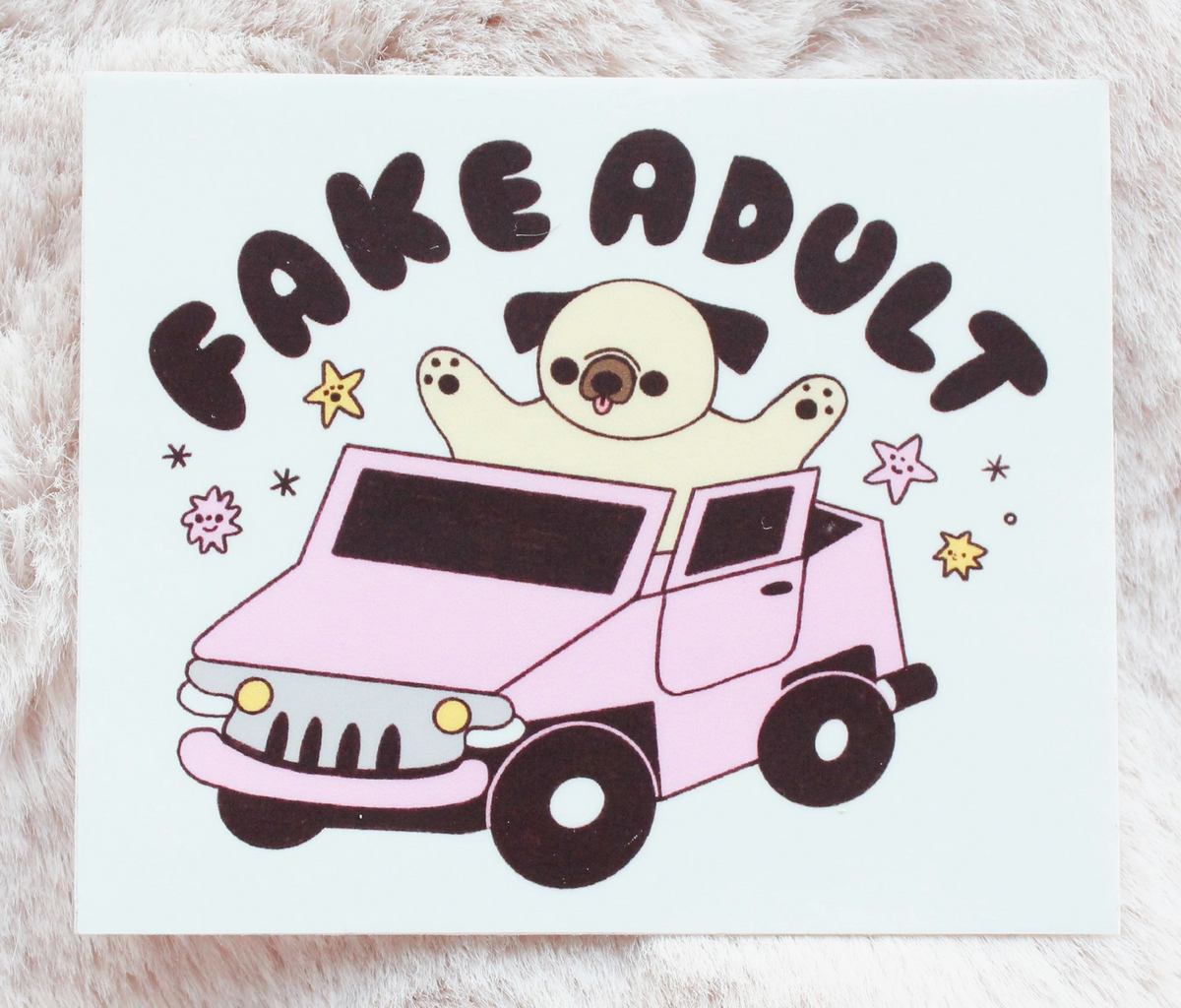 Fake Adult Sticker Hilarious Humanitarian
