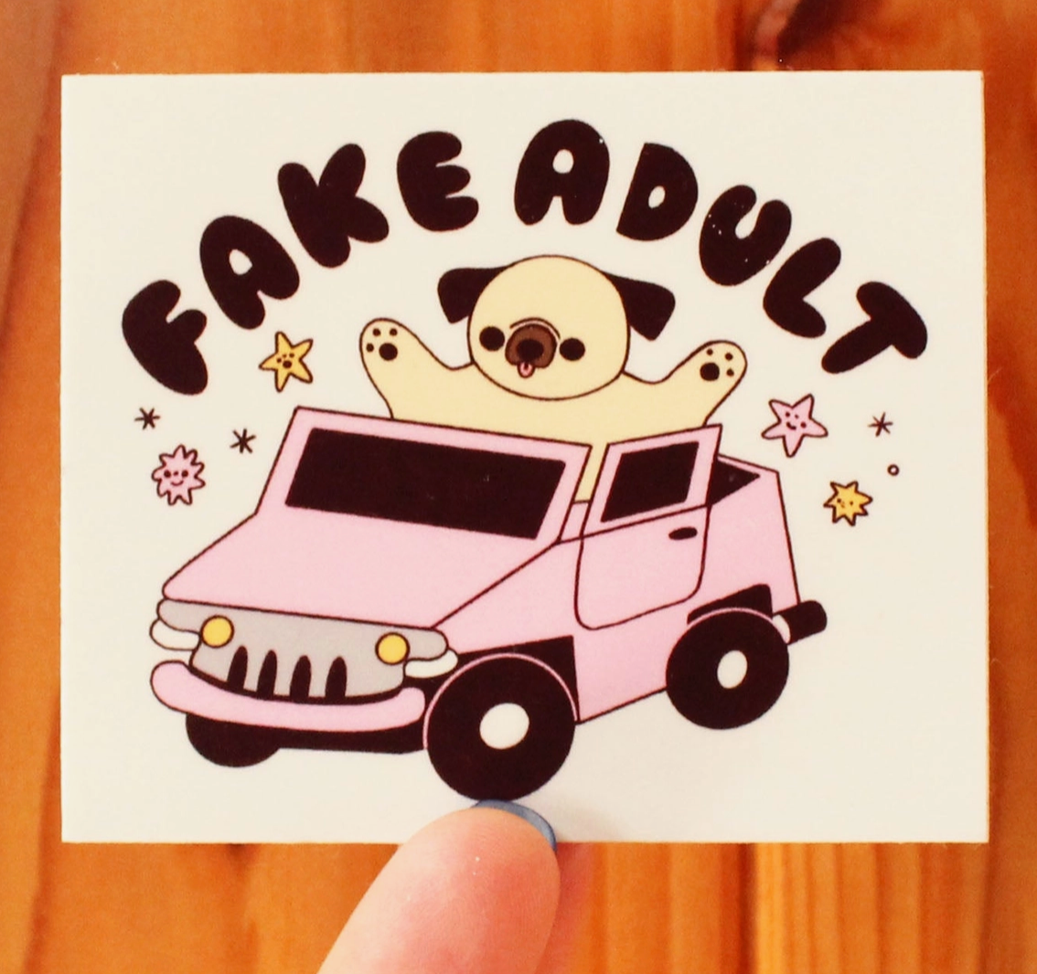 Fake Adult Sticker Hilarious Humanitarian