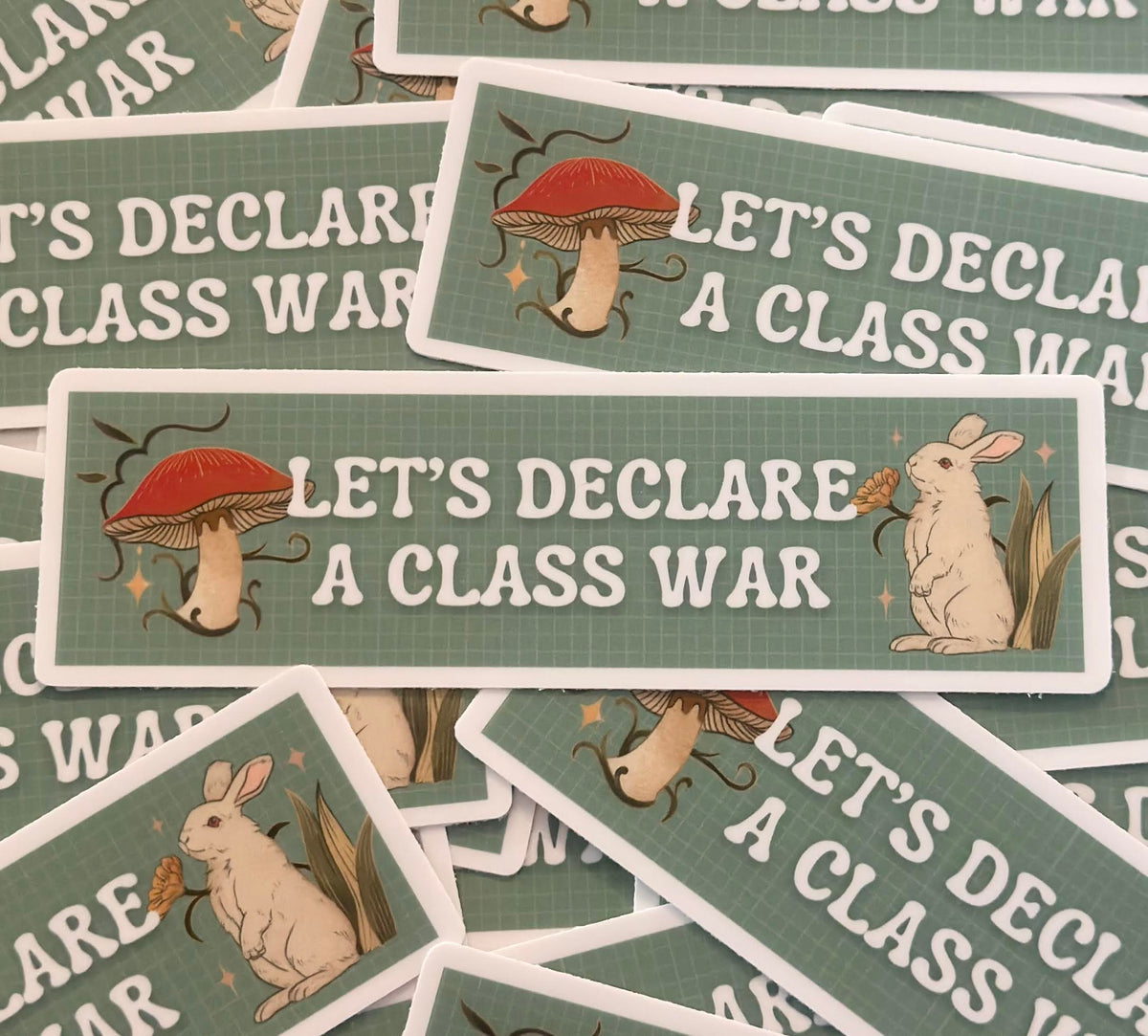 Let's Declare A Class War Sticker – Hilarious Humanitarian