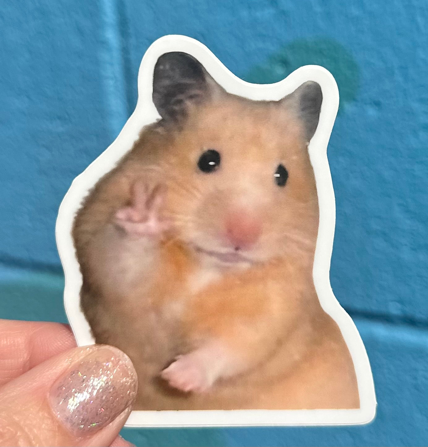 Peace Sign Hamster Sticker – Hilarious Humanitarian