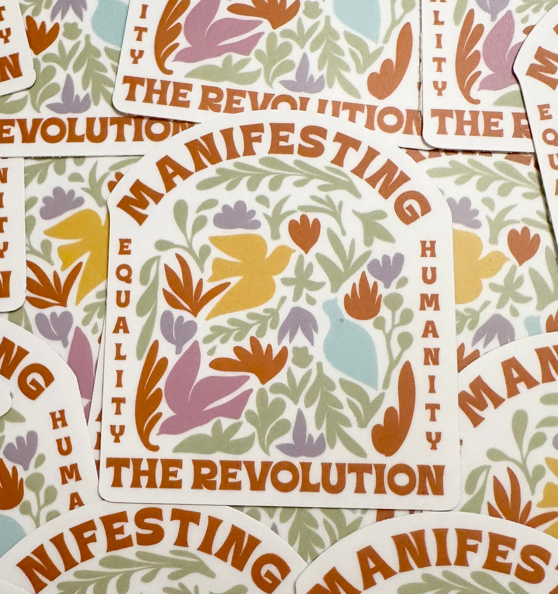 Manifesting The Revolution Sticker – Hilarious Humanitarian