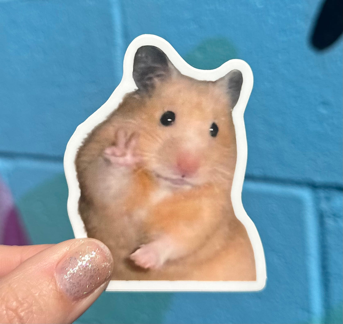 Peace Sign Hamster Sticker – Hilarious Humanitarian