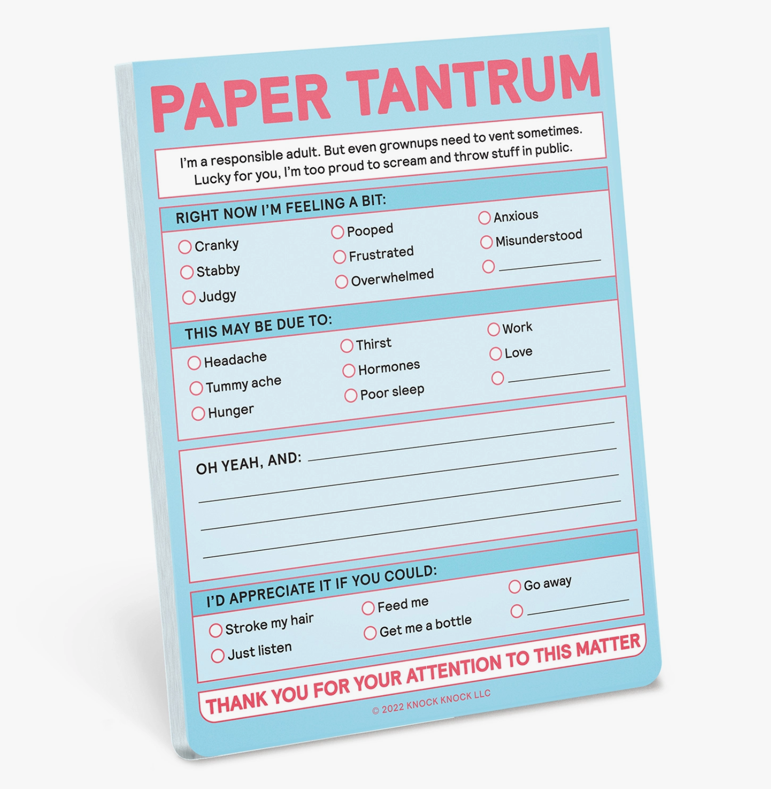 Paper Tantrum Nifty Pastel Note Pad - 50 sheets – Hilarious Humanitarian