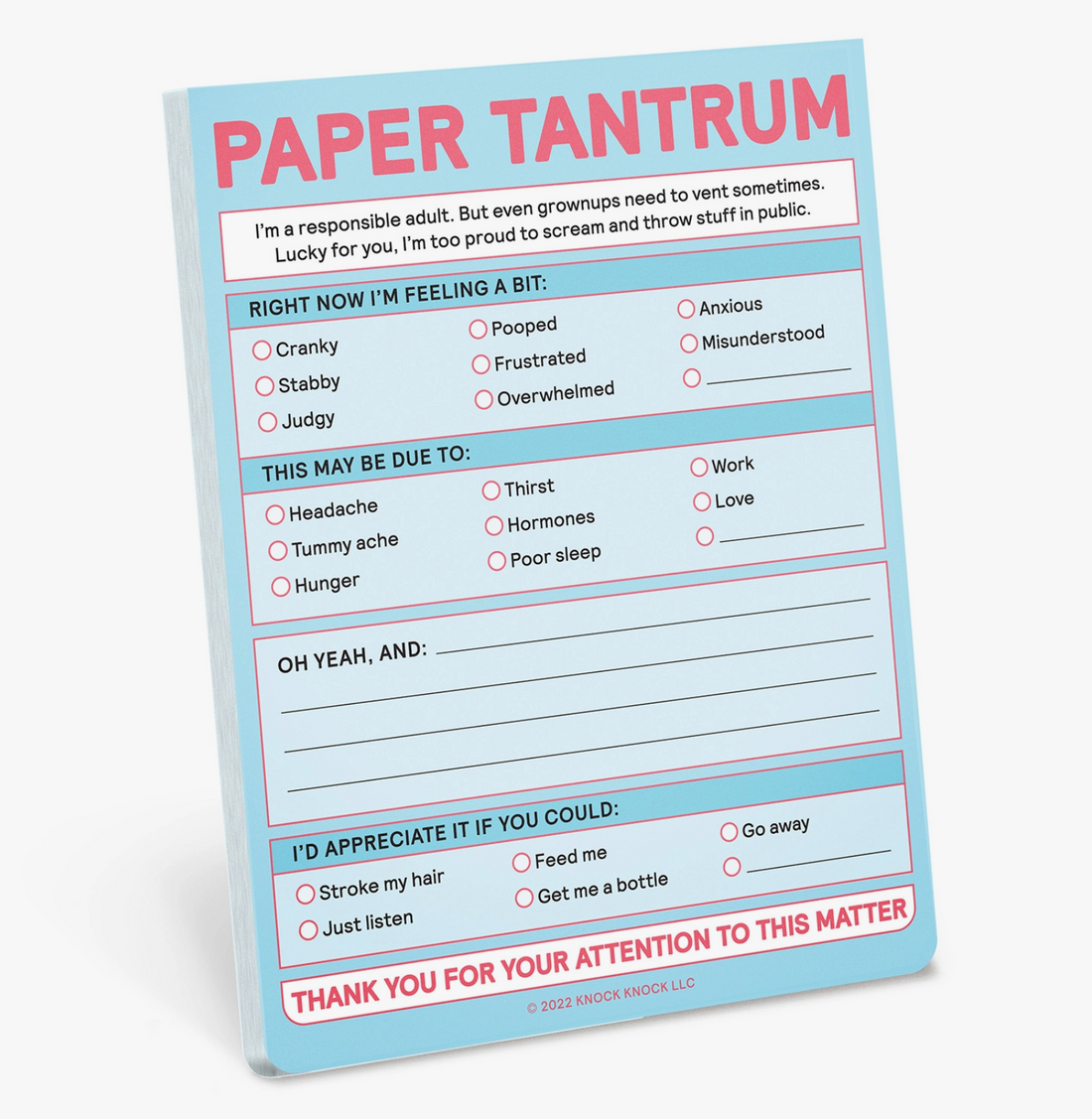 Paper Tantrum Nifty Pastel Note Pad - 50 sheets – Hilarious Humanitarian