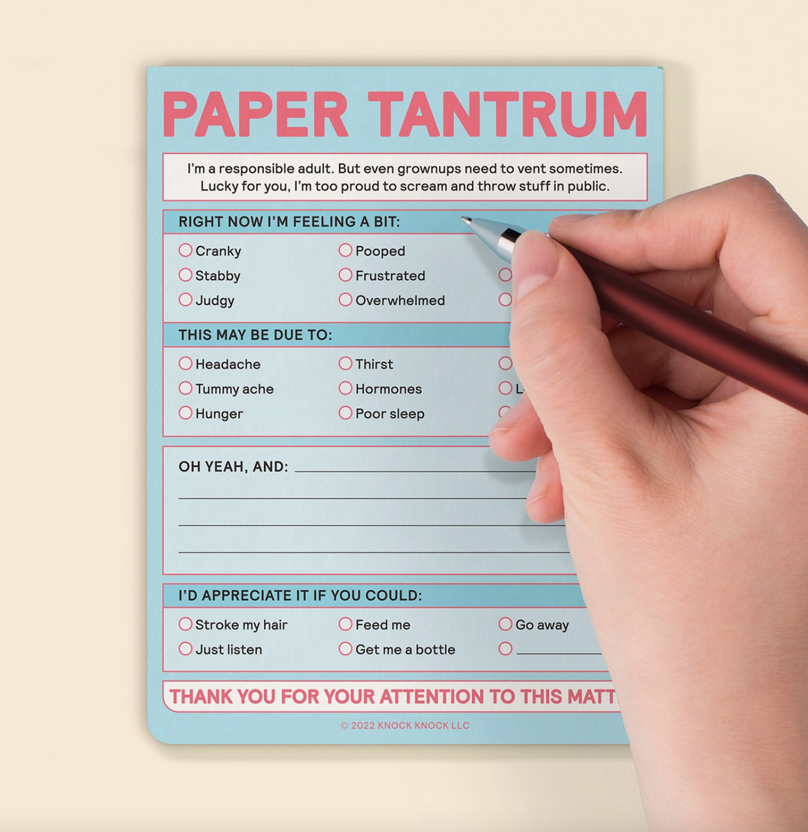 Paper Tantrum Nifty Pastel Note Pad - 50 sheets – Hilarious Humanitarian