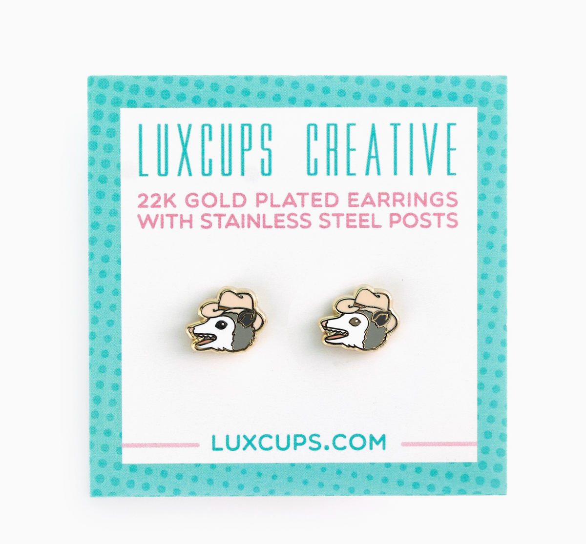 Possum Cowboy Earrings – Hilarious Humanitarian