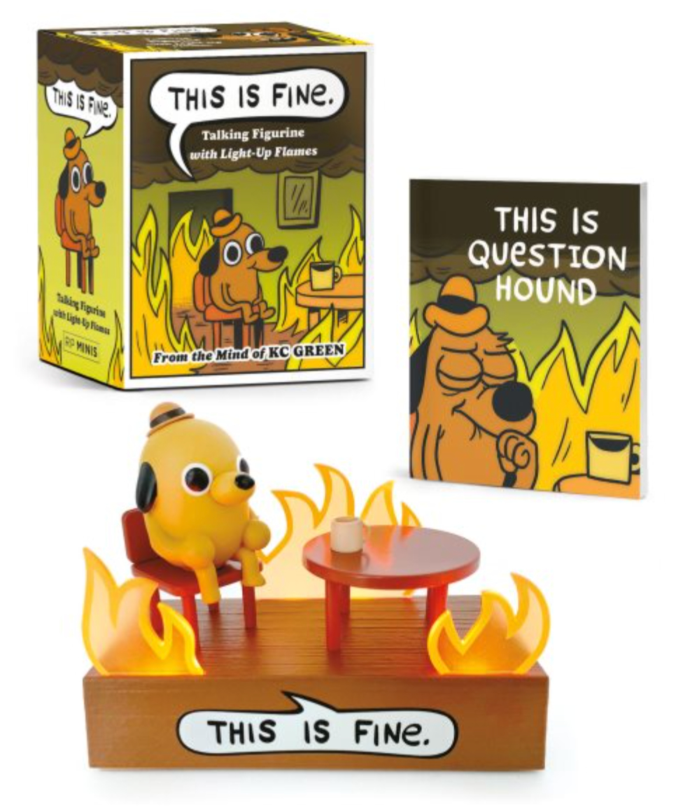 This Is Fine Talking Figurine: With Light and Sound! Desktop Accessory ...