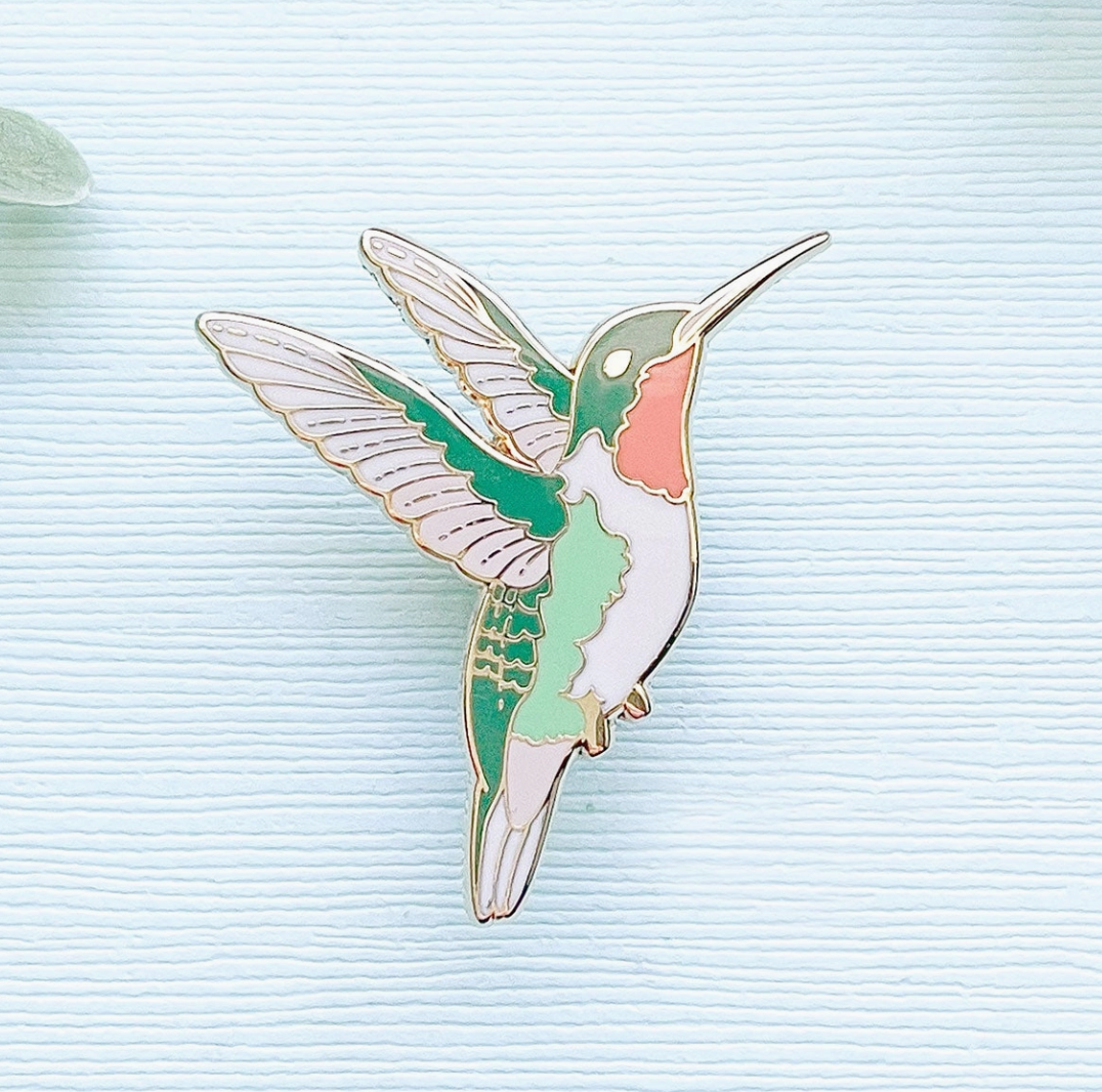 Ruby-Throated Hummingbird Pin – Hilarious Humanitarian
