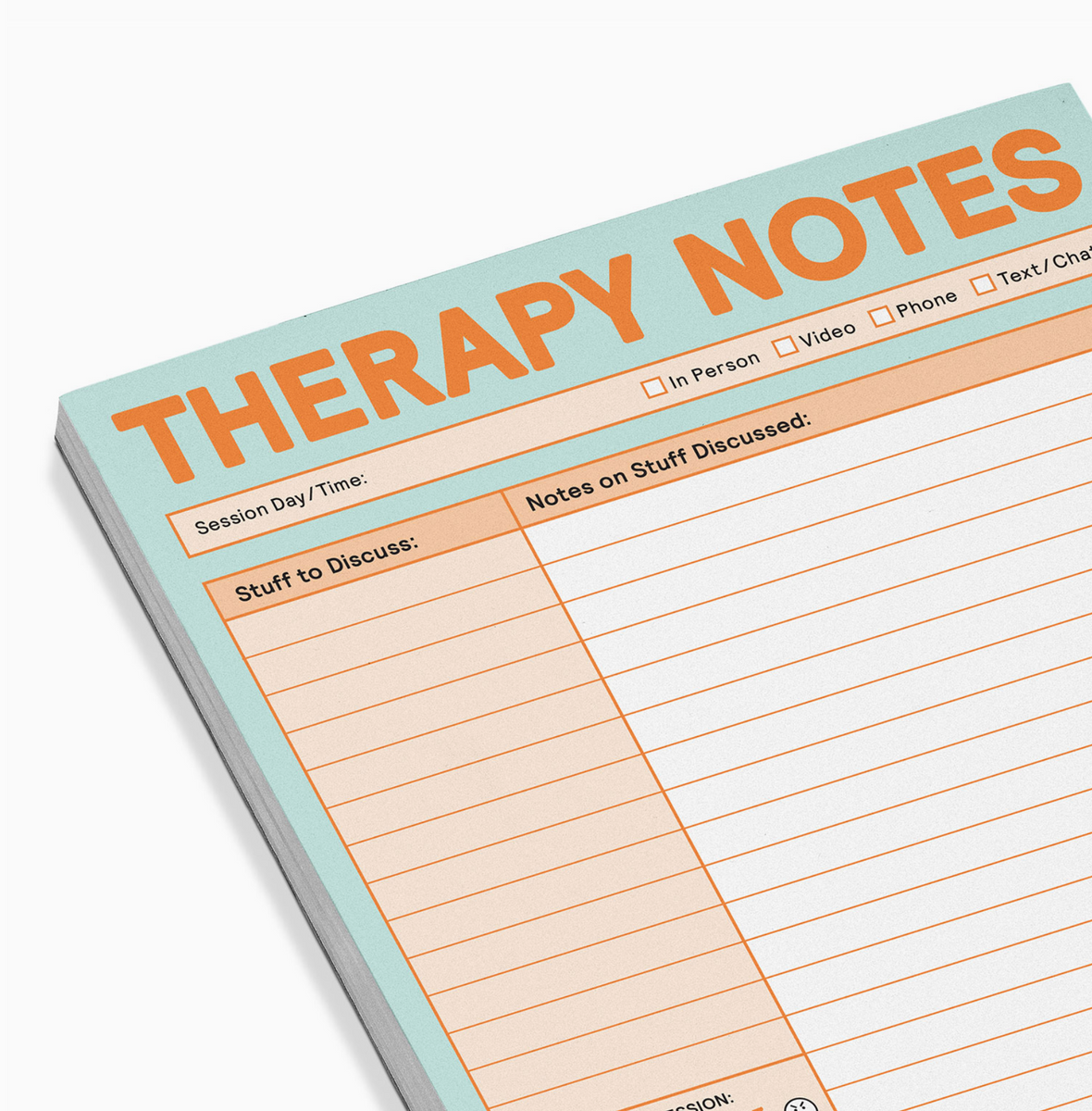 Therapy Notes Notepad - 60 sheets – Hilarious Humanitarian