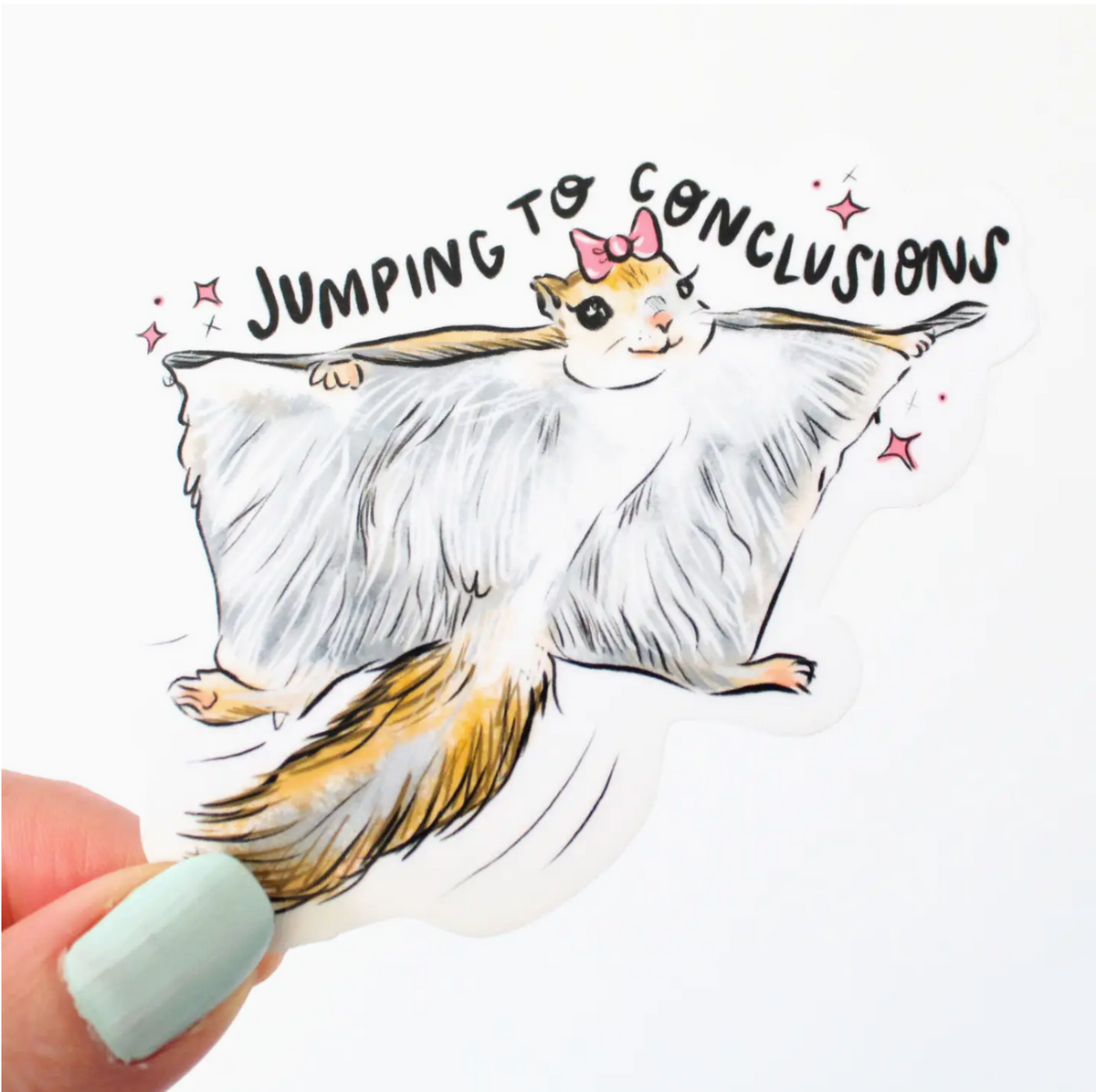Jumping To Conclusions Sticker – Hilarious Humanitarian