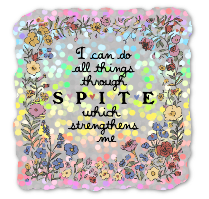 I Can Do All Things Through SPITE Which Strengthens Me Glitter Sticker ...