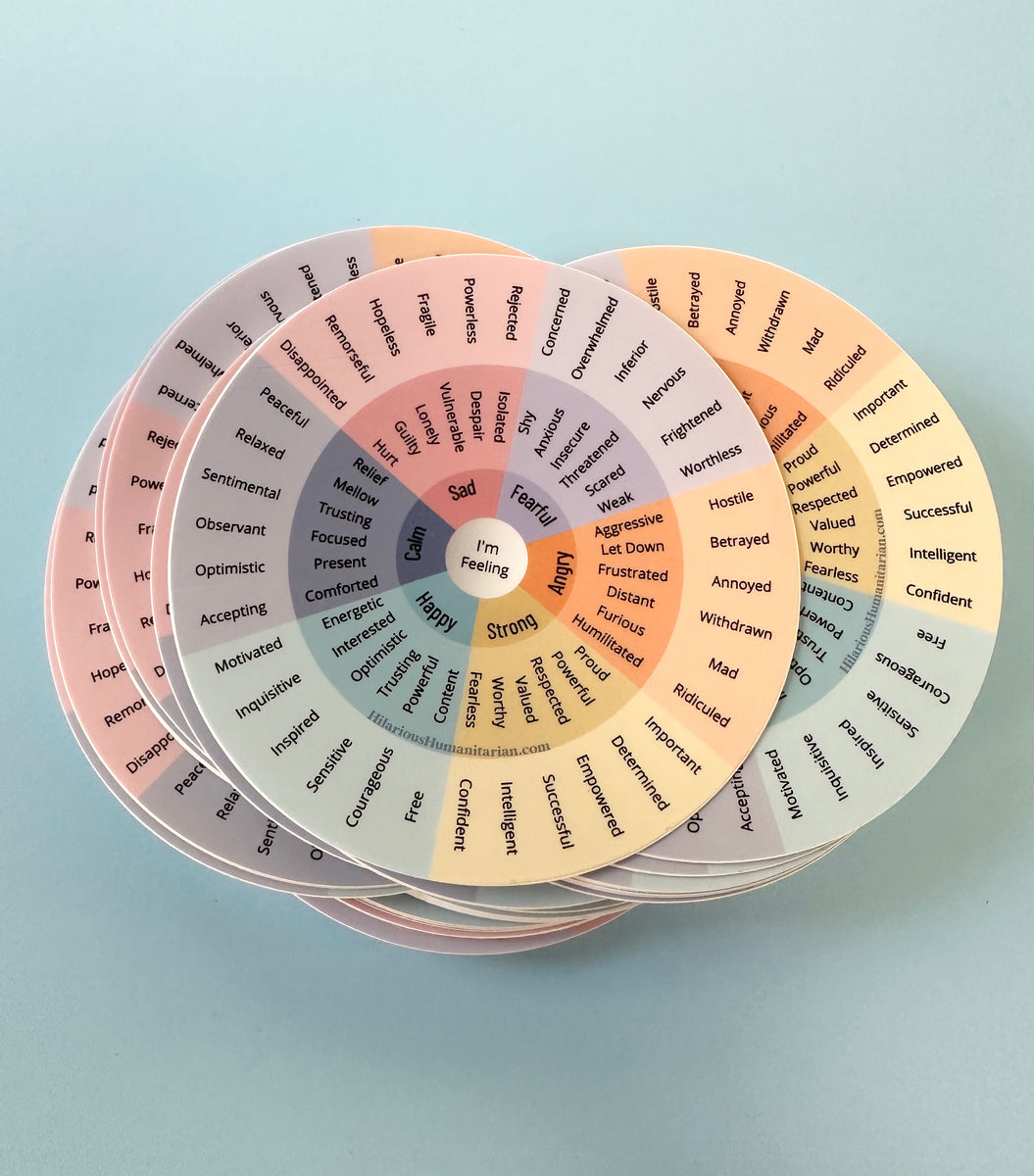 Wheel of Emotions Sticker – Hilarious Humanitarian